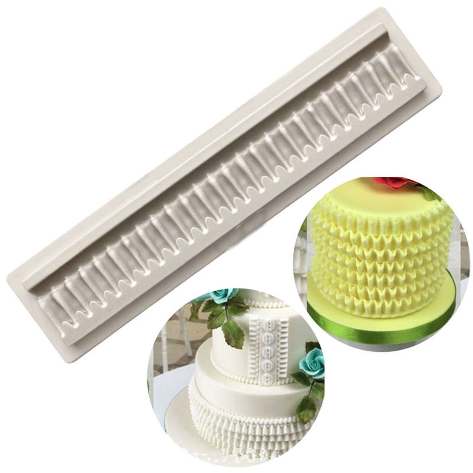 Silicone Ruffle Border Chocolate Cake Mold Skirt Fringe - Etsy