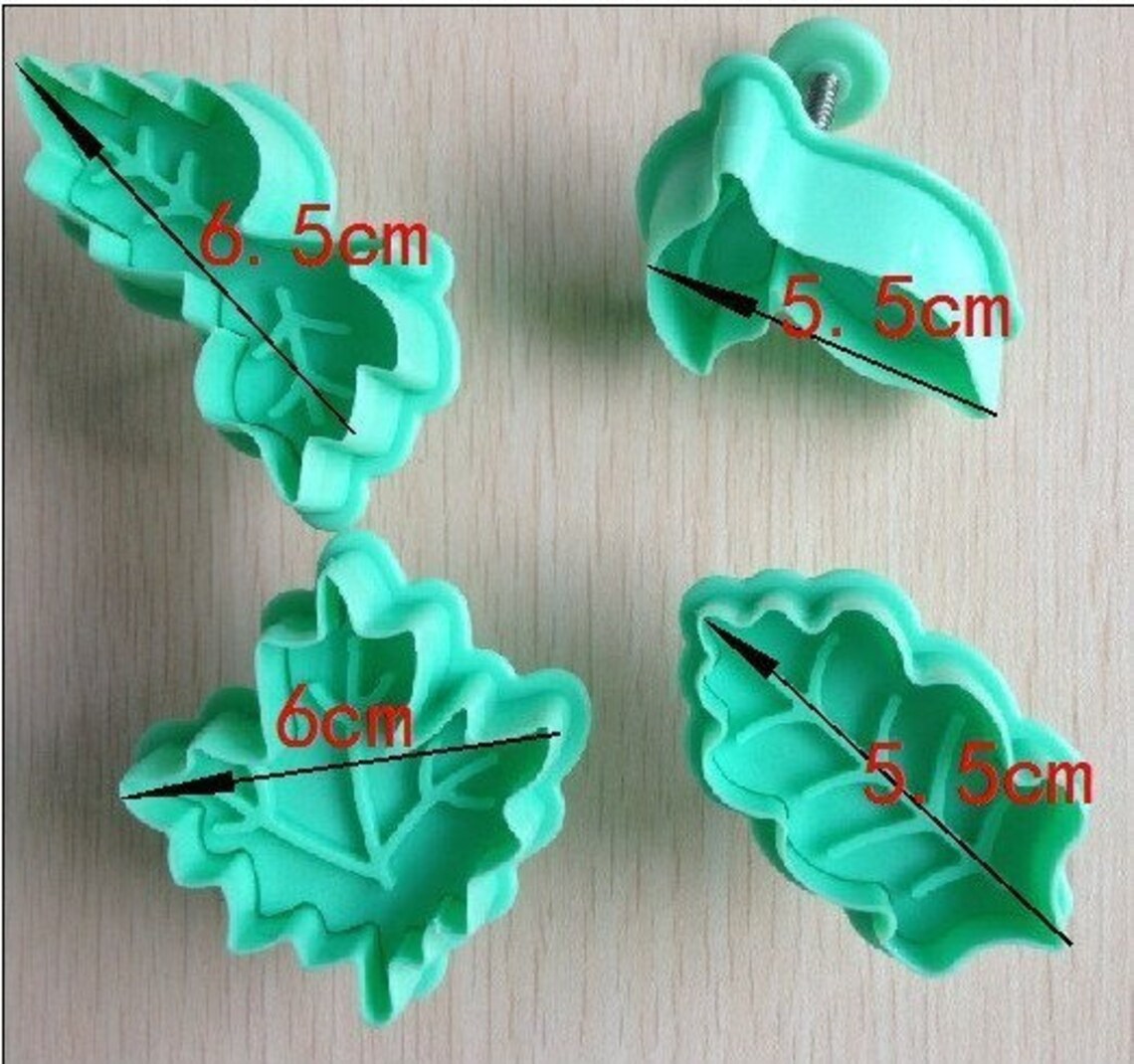 Leaves Shape Biscuit Plunger Cookie Cutter Fondant Mold Paste - Etsy