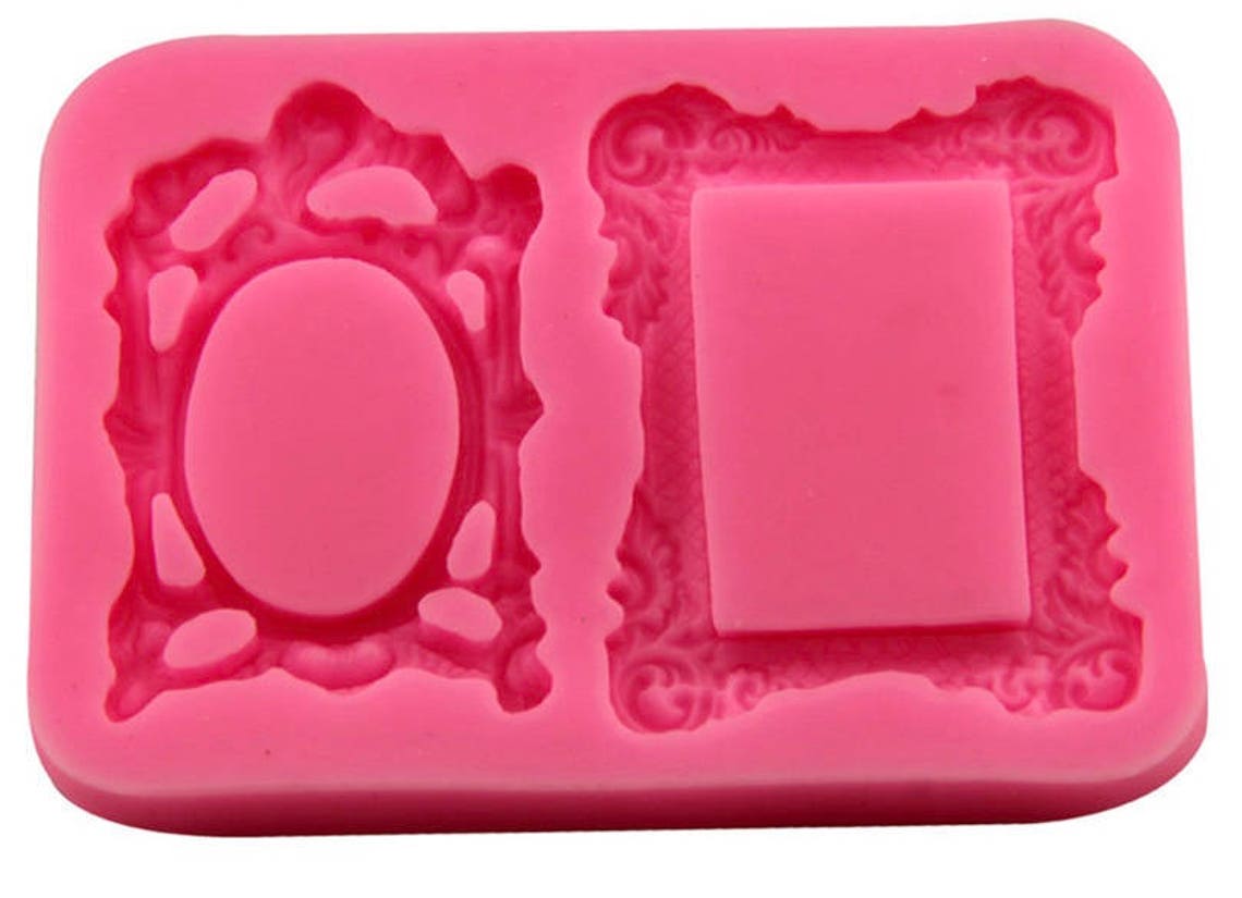 Vintage Mirror Frame Silicone Molds 3D Fondant Cake Party Cake DIY ...