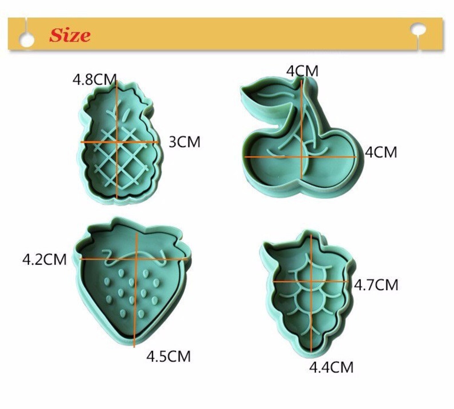 Fondant Fruit Shape Mold Cake Cutter Cookies Sugarcraft - Etsy