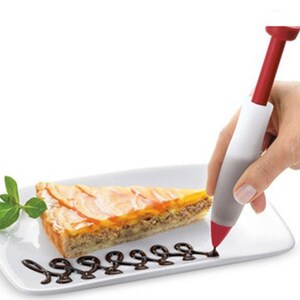 Silicone Pen for Cake Cookie Pastry Cream Icing Decorating Syringe ...