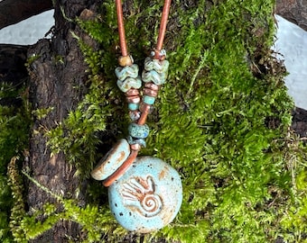 Aroma Therapy Necklace - Essential Oil Diffuser - Earthy Boho - Sea ...