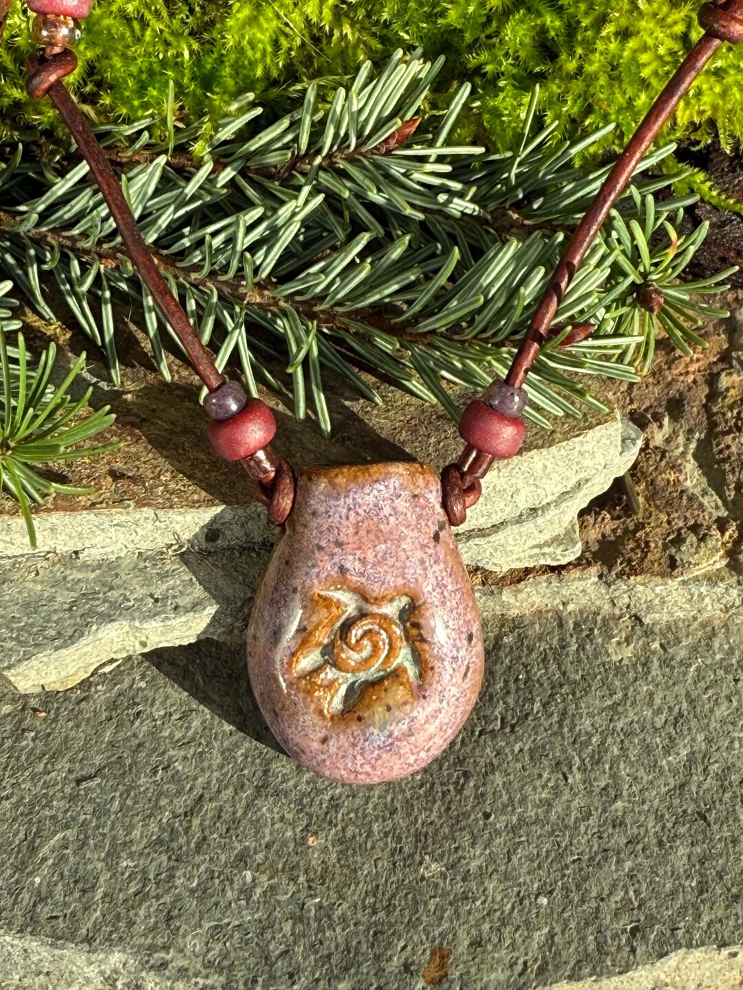 Aroma Therapy Necklace Essential Oil Diffuser Earthy Boho Sea Turtle ...