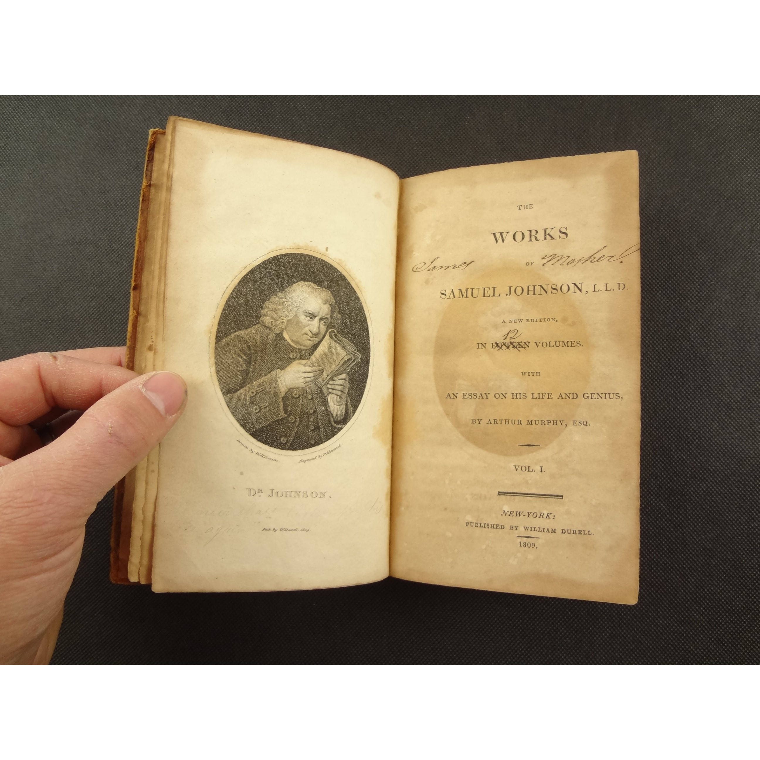 1809 The Works of Samuel Johnson, complete in 12 volumes.William Durell ...