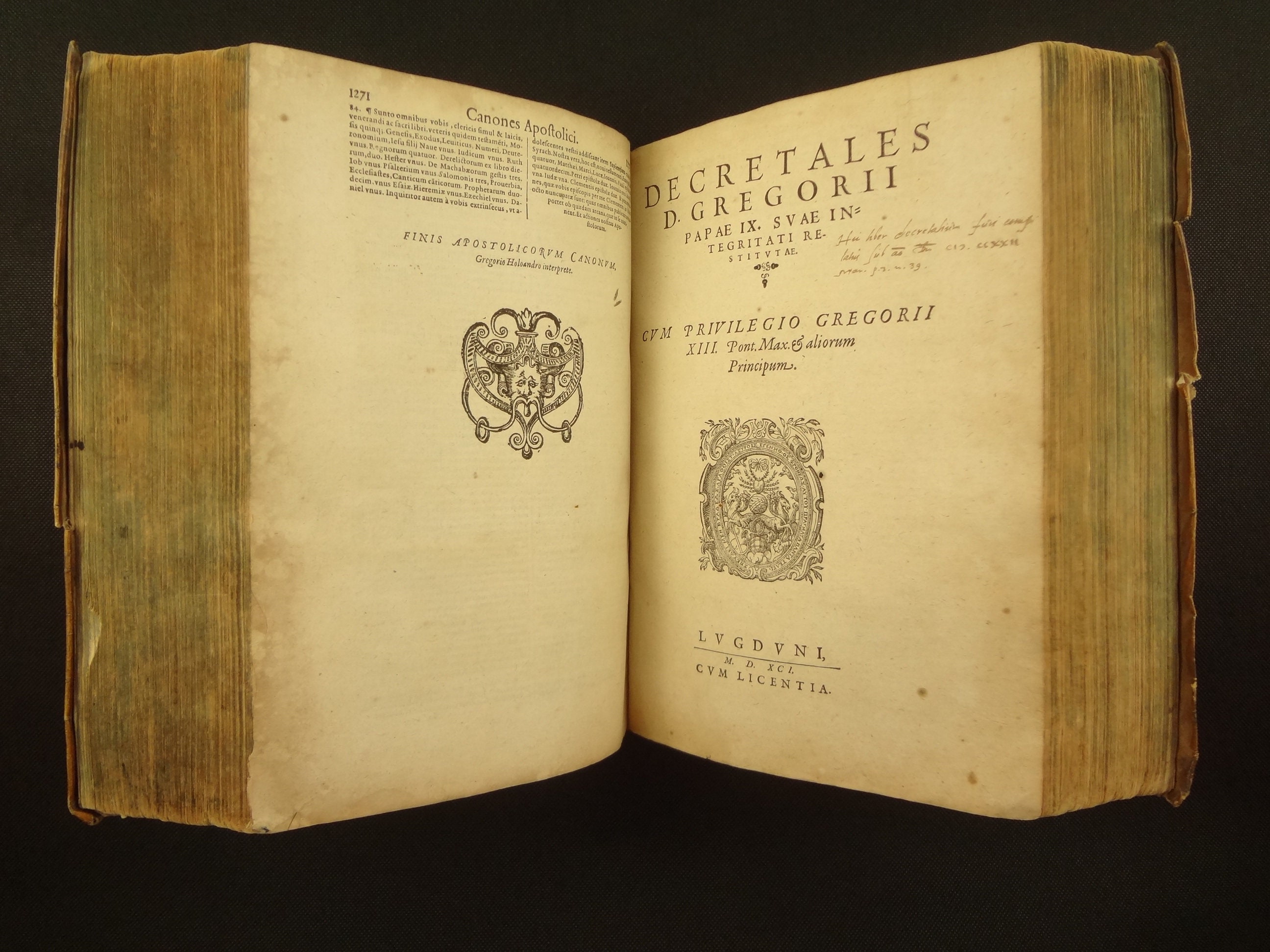 1591 Corpus Juris Canonici (Body of Canon Law). Gratian, Gregory IX ...