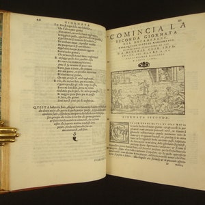 1550 Il Decamerone the Decameron, by Boccaccio. Illustrated. Printed in ...