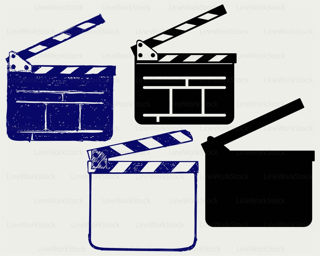 Clapper tablero svg / clipart / clapper svg / clapper board silhouette ...