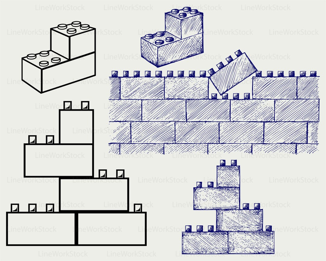 Plastic Toy Blocks Svg/toy Clipart/toy Svg/blocks Silhouette/plastic ...