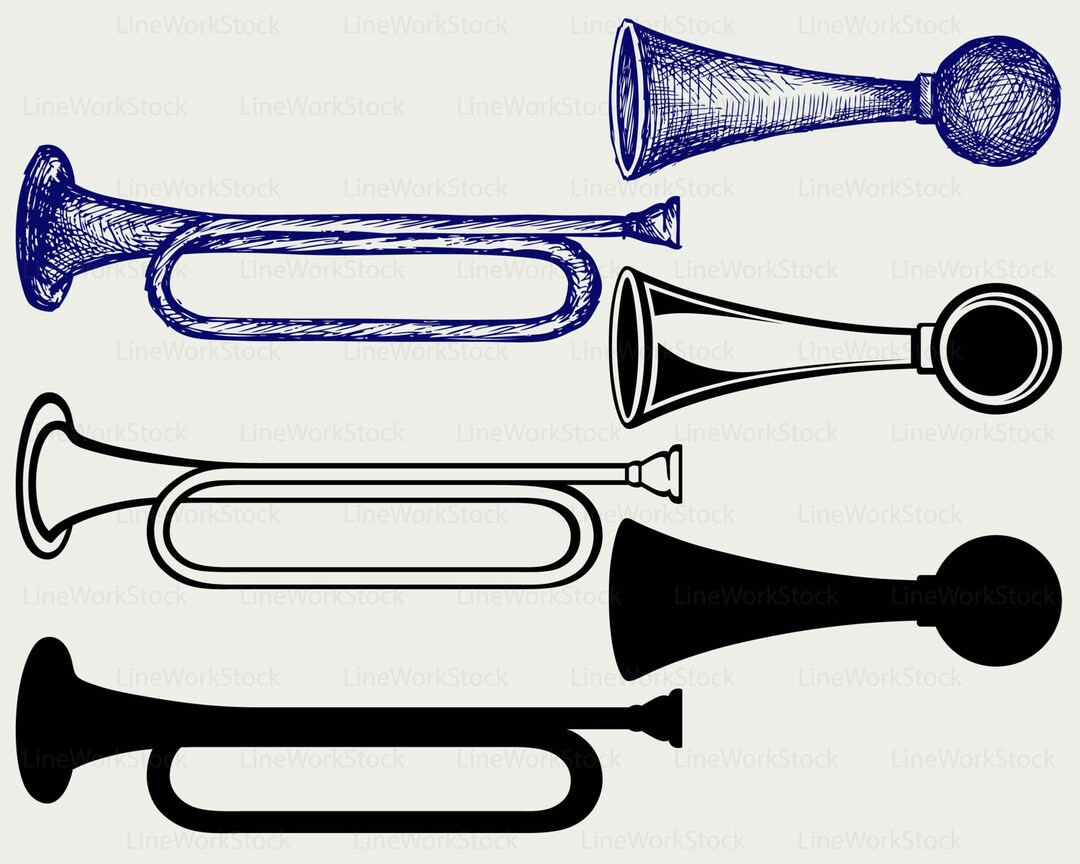 Cuerno de aire svg / cuerno clipart / cuerno svg / silueta de cuerno ...