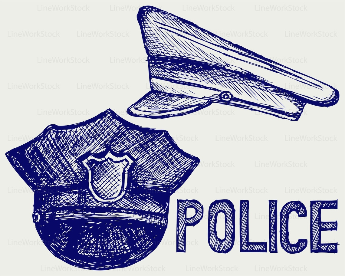 Police Cap Svg/police Cap Clipart/police Cap Svg/police Cap - Etsy