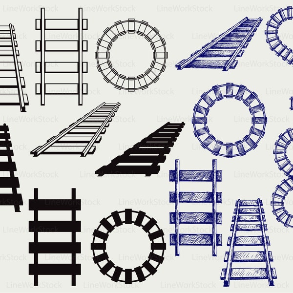 Railroad Tracks Svg - Etsy