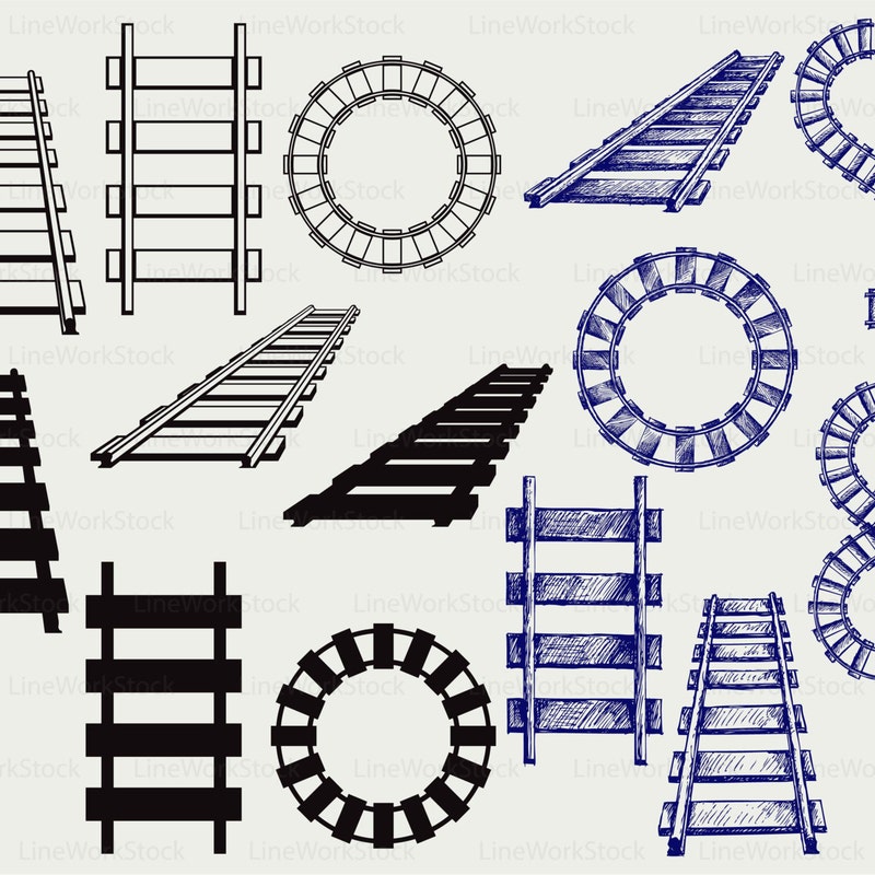 Railroad Tracks Svg Etsy