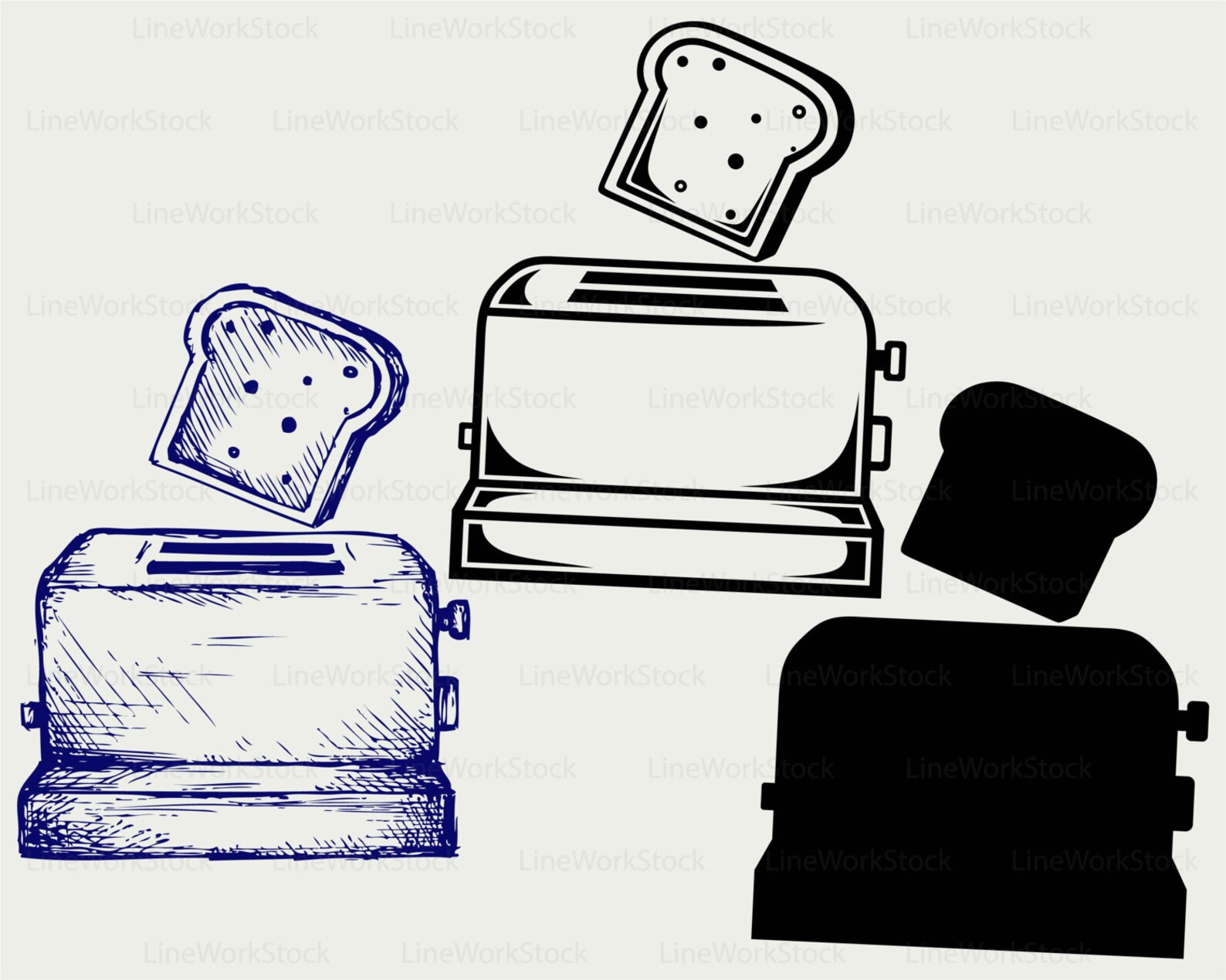 Toaster Svg/clipart/toaster Svg/toaster Silhouette/toast | Etsy