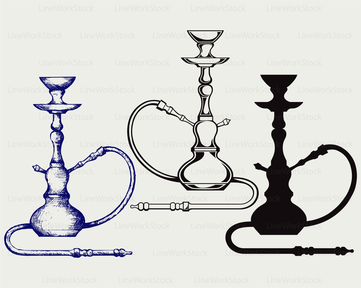 Simple Hookah Drawing