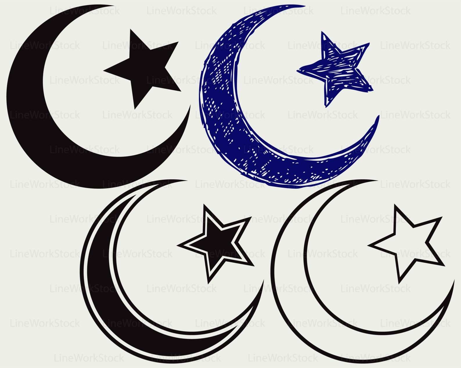 Crescent Islamic Svg/clipart/crescent Islamic Svg/crescent - Etsy