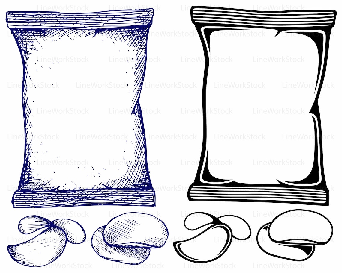 Chips Svg/chips Clipart/chips Svg/chips Silhouette/chips | Etsy