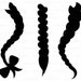 Hair Braided Svg/braid Clipart/braid Svg/hair Braided Silhouette/braid ...