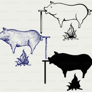 Roasted Pig Svg/fast Food Clipart/roasted Pig - Etsy