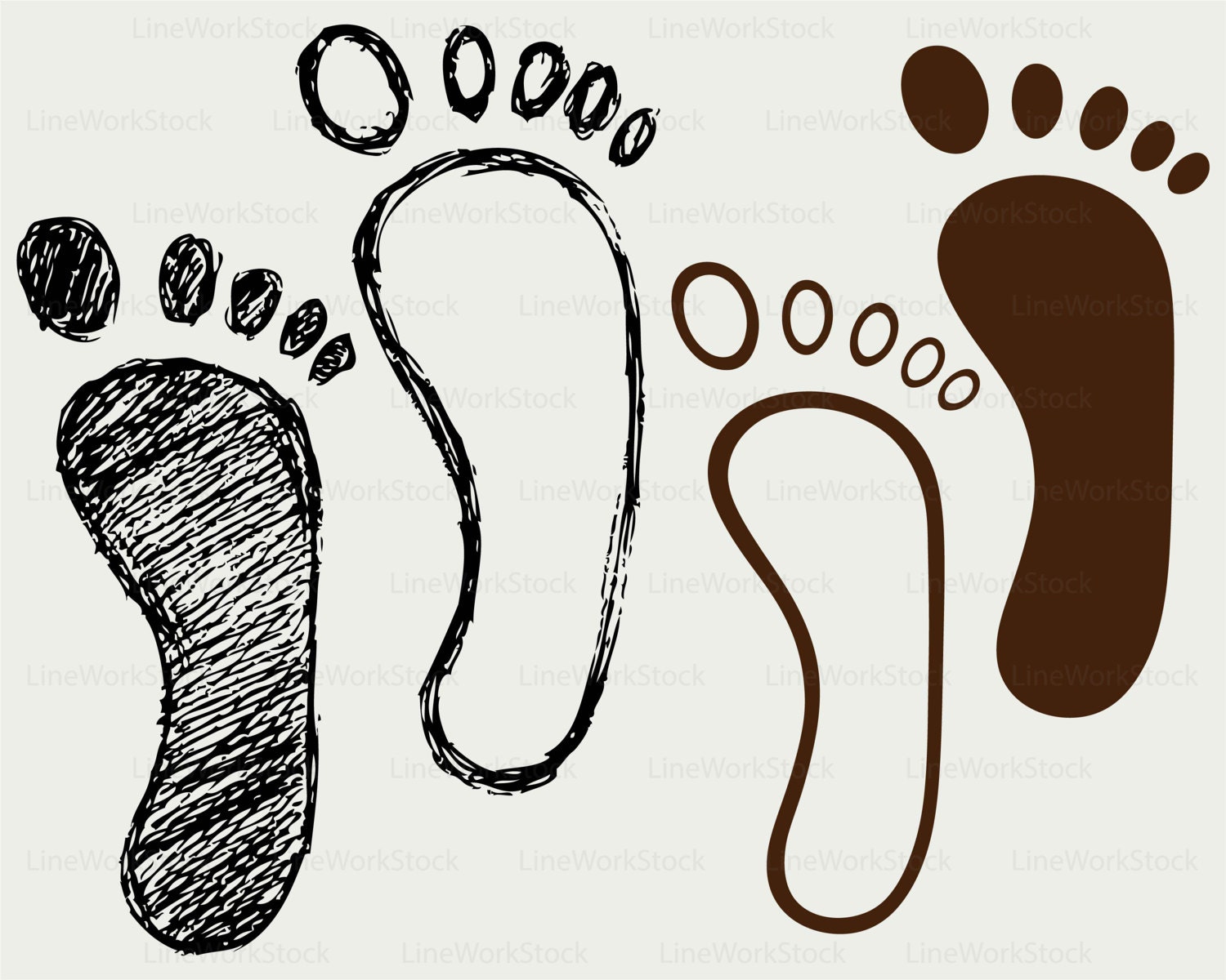 Footprint Outline Clip Art