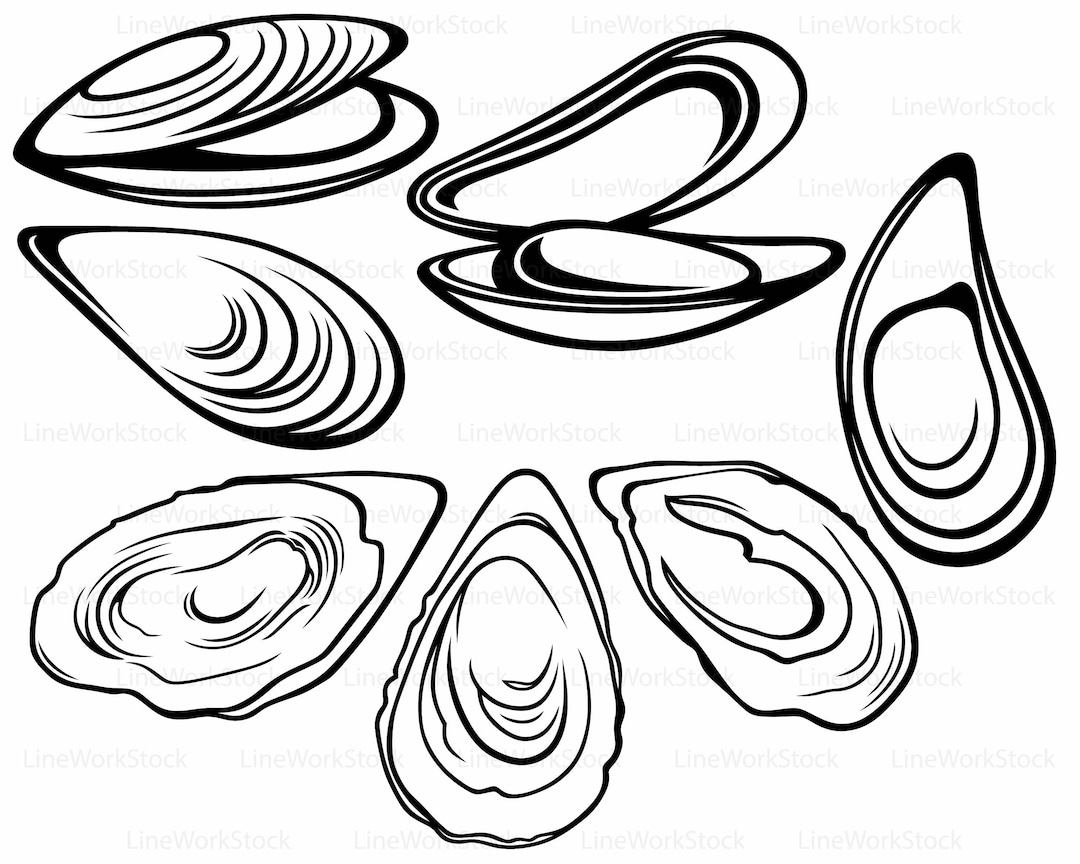 Clams Svg/clams Clipart/clams Svg/clams Silhouette/clams Cricut/clams ...