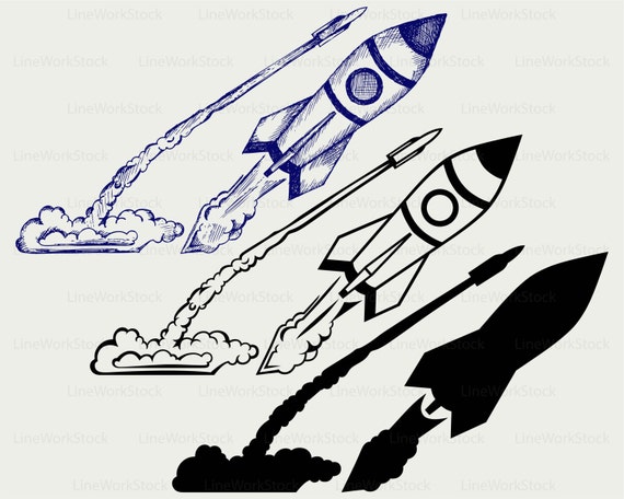 Rocket Svg/rocket Clipart/rocket Svg/rocket Silhouette/rocket - Etsy