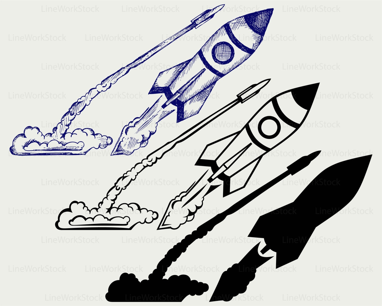 Rocket Svg/rocket Clipart/rocket Svg/rocket Silhouette/rocket - Etsy