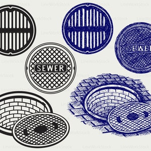 Street Manhole Svg/manhole Clipart/manhole Svg/manhole Silhouette ...
