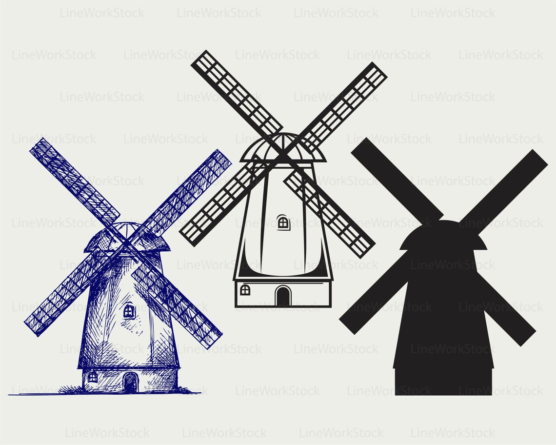 Windmill Svg/mill Clipart/windmill Svg/windmill | Etsy