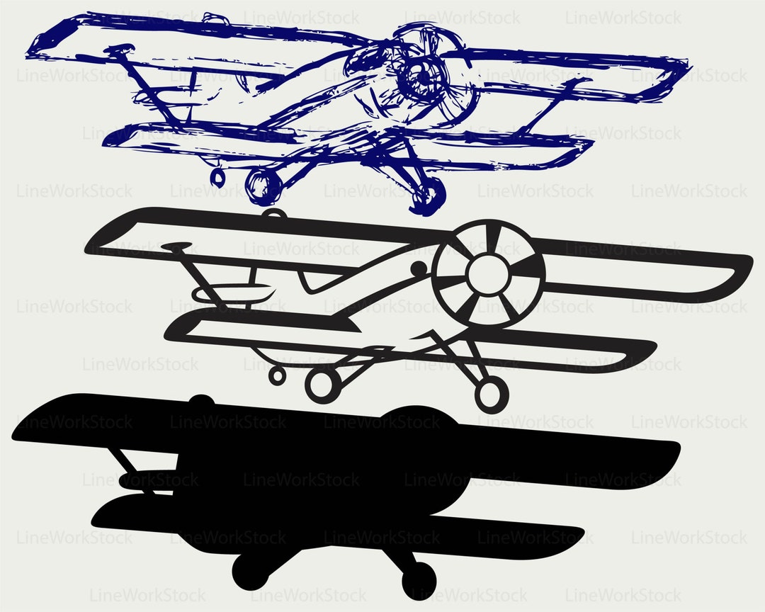 Airplane Old Svg/airplane Old Clipart/airplane Svg/airplane Silhouette ...