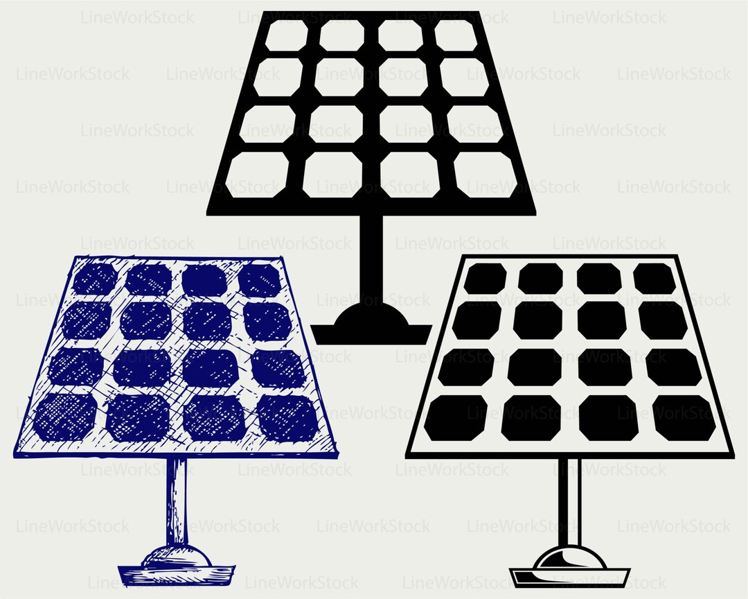 Solar Panel Svg/solar Panel Clipart/svg/solar Panel Silhouette/solar ...
