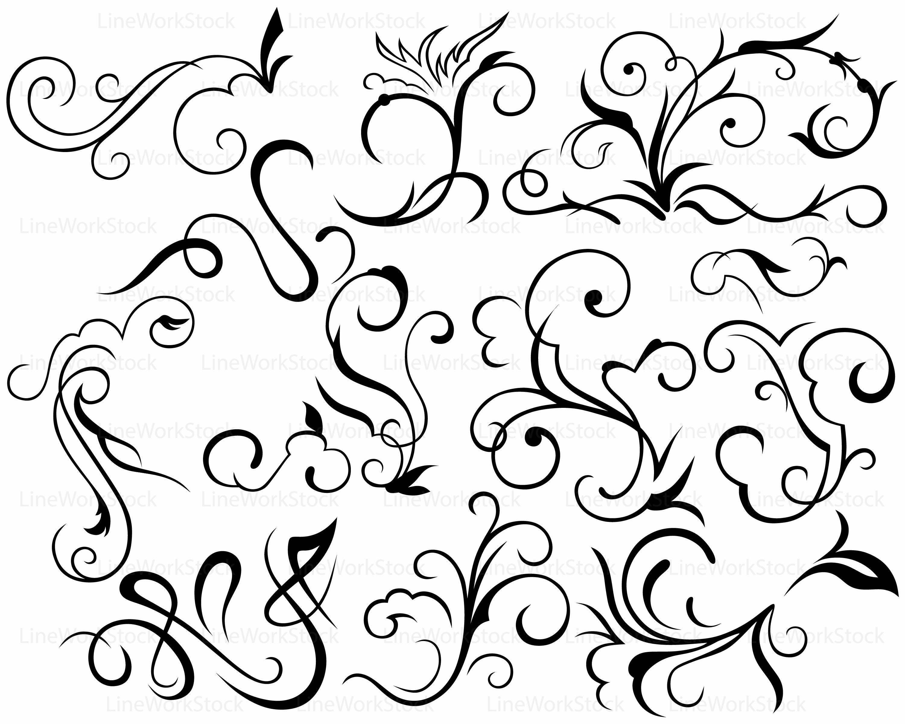 Pretty Swirl Design Clip Art