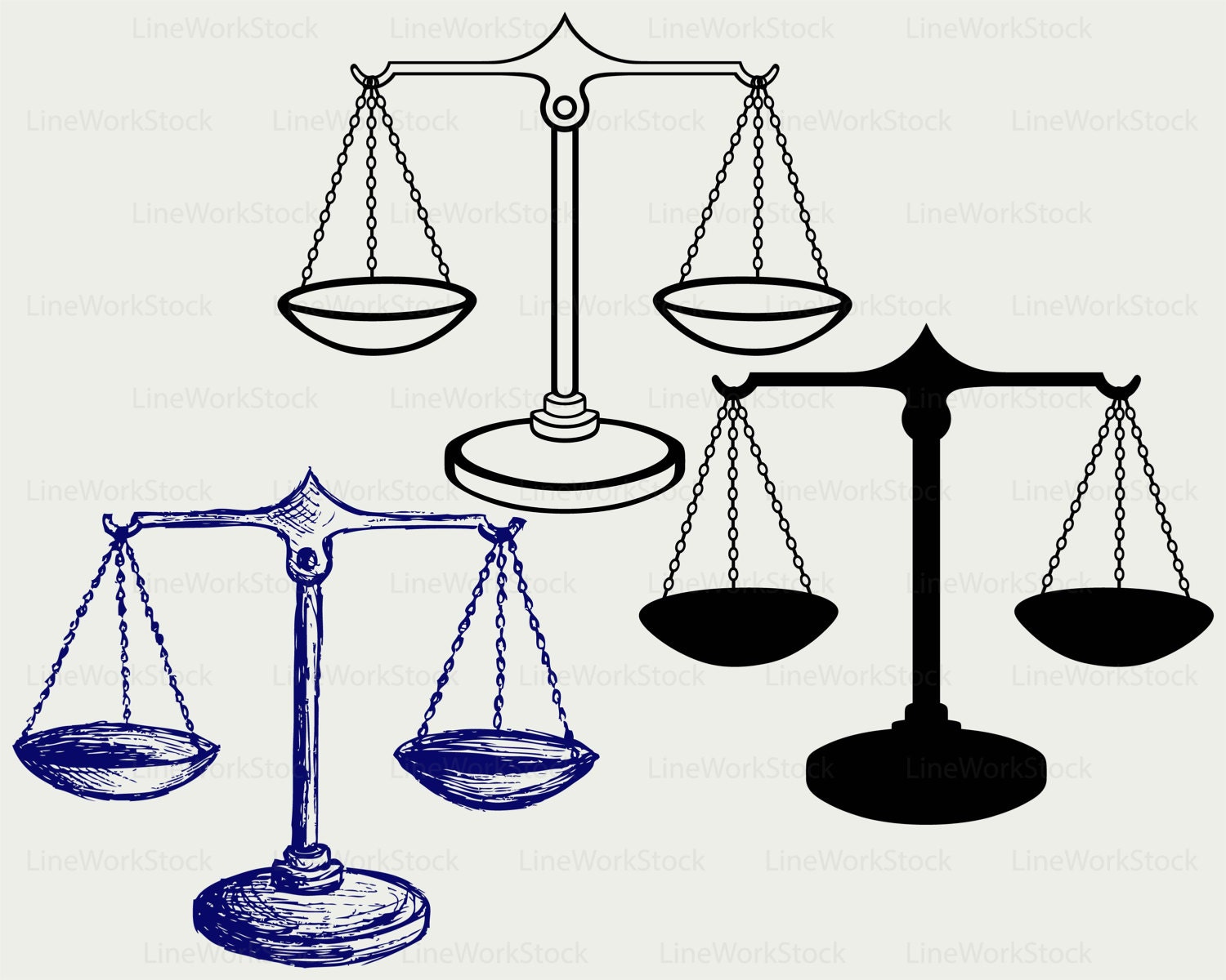 Scale Of Justice Drawing