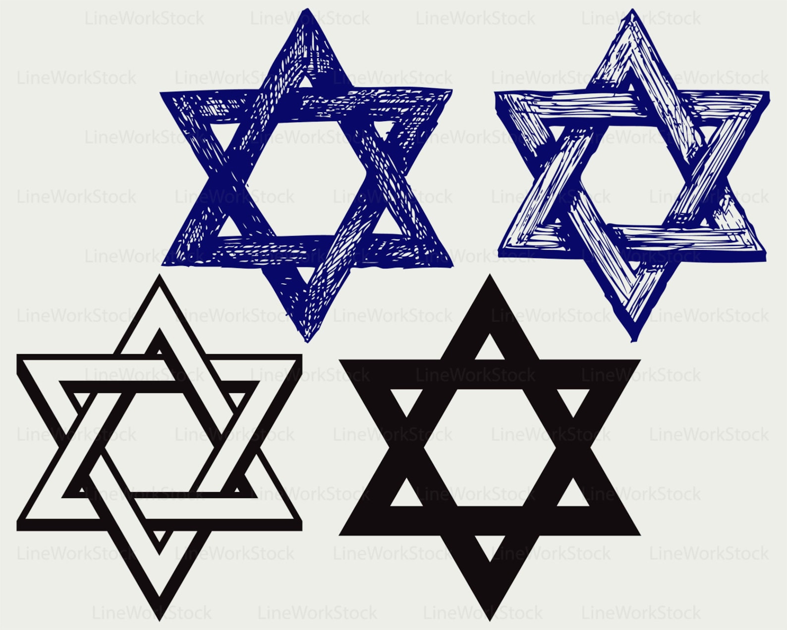 Star David svg/clipart/religion svg/star David silhouette/star | Etsy