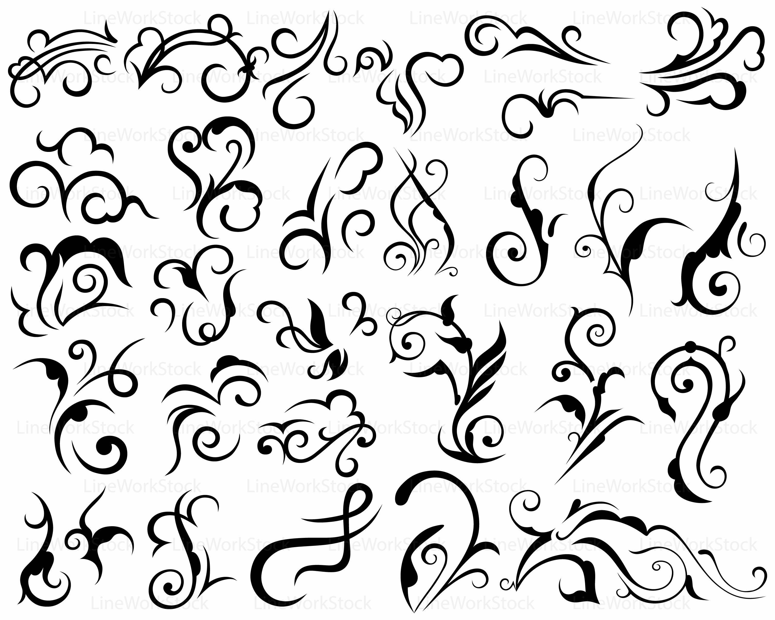 Scrolls Designs Clip Art