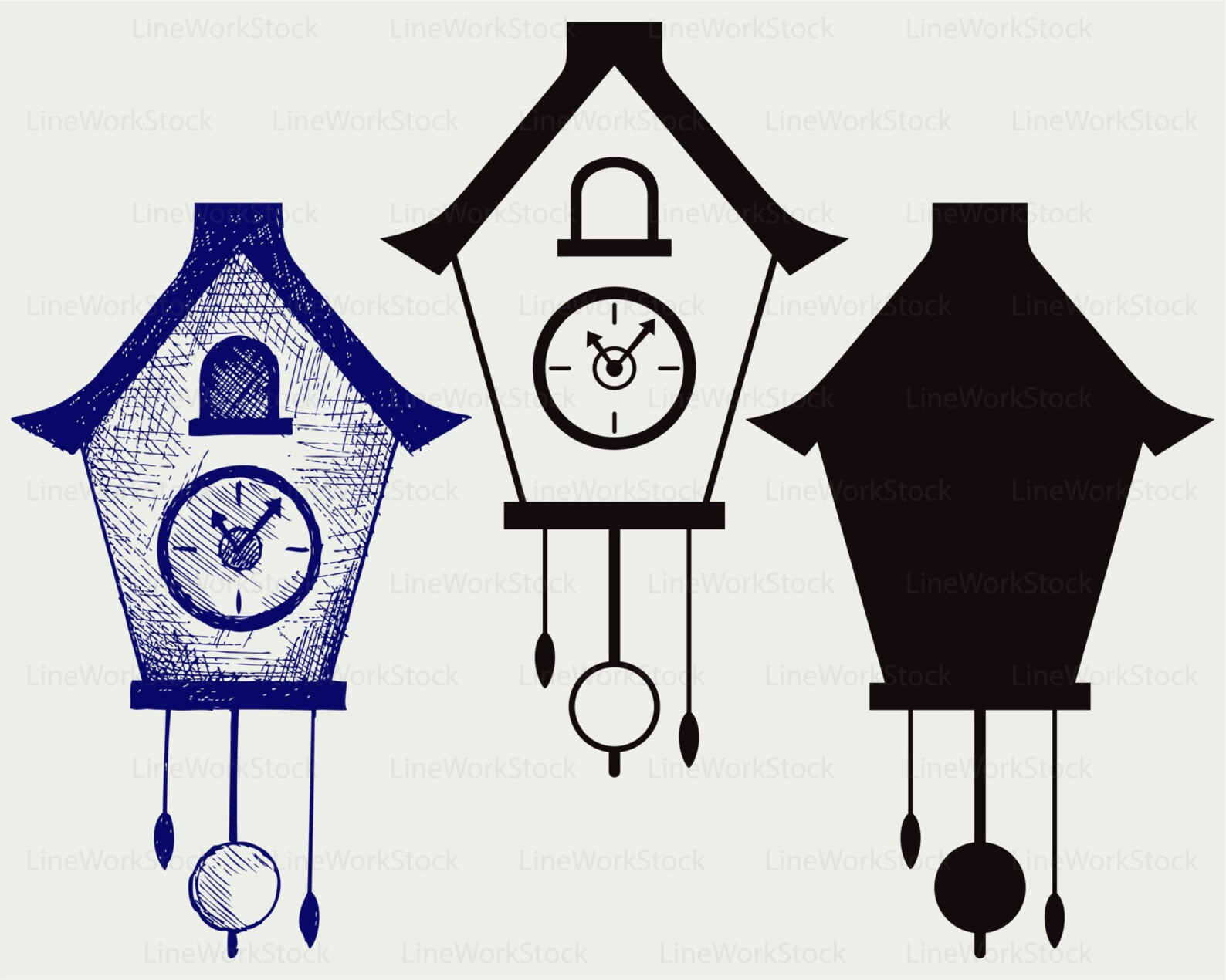 Cuckoo Clock Svg/clock Clipart/cuckoo Clock Svg/clock - Etsy