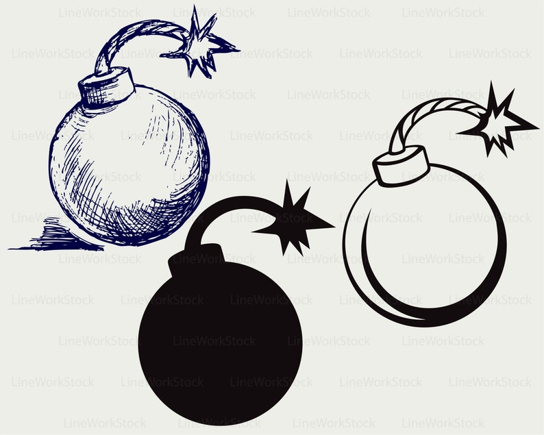 Bomb Svg/bomb Clipart/bomb Svg/bomb Silhouette/bomb Cricut Cut Files ...