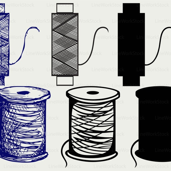 Thread Clipart - Etsy