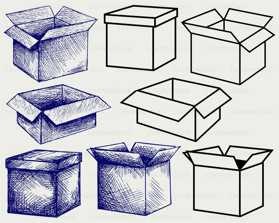 Cardboard Box Svg/cardboard Box Clipart/box Svg/cardboard Box ...