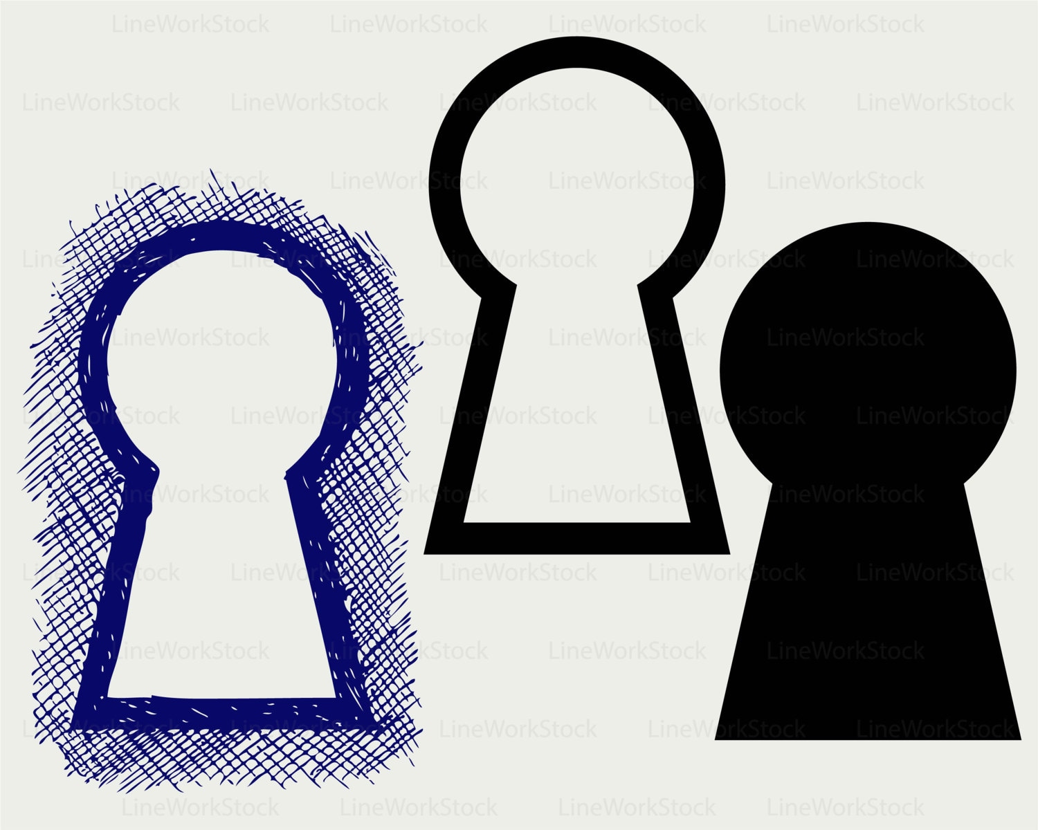 Keyhole symbol svg/keyhole monogram/symbol svg/keyhole | Etsy
