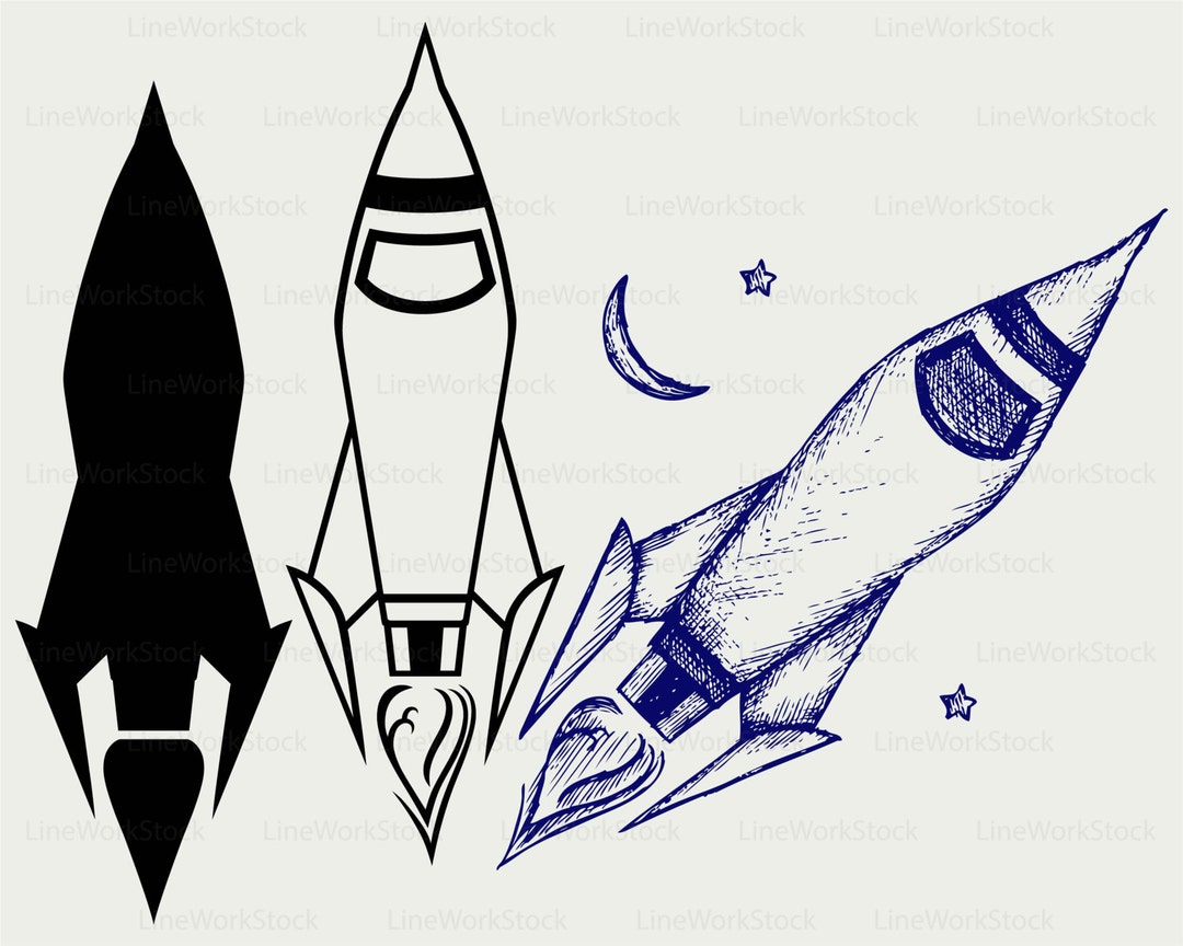 Rocket Svg/rocket Clipart/rocket Svg/rocket Silhouette/rocket - Etsy