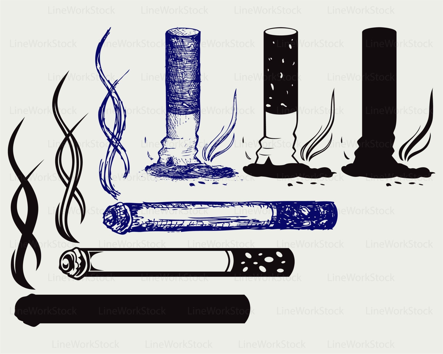 Cigarette butt svg/cigarette clipart/cigarette svg/cigarette | Etsy