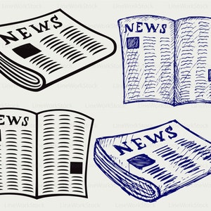 Newspaper Svg/newspaper Clipart/newspaper Svg/newspaper - Etsy