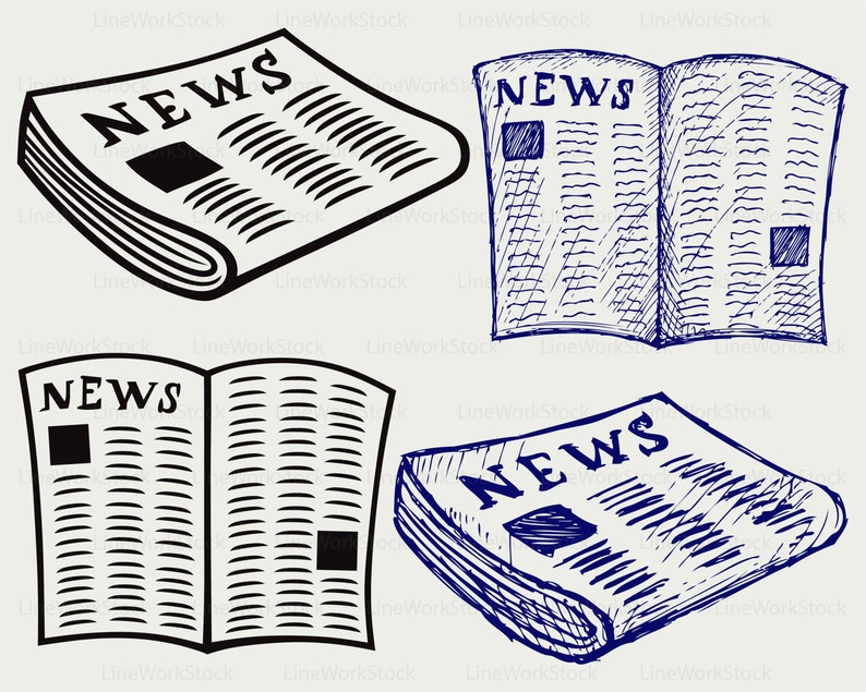 Newspaper Svg/newspaper Clipart/newspaper Svg/newspaper - Etsy