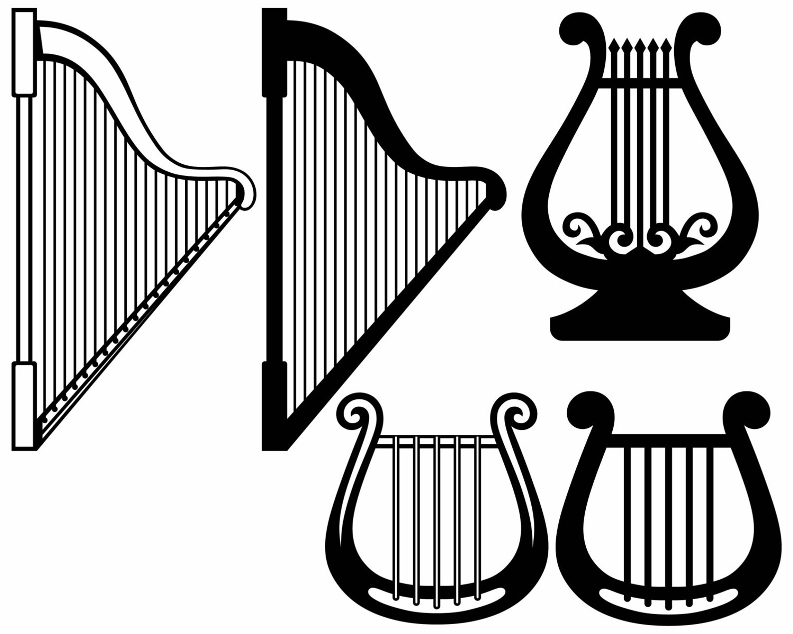 Lyre Svg/lyre Clipart/lyre Svg/lyre Silhouette/lyre Cricut Cut - Etsy