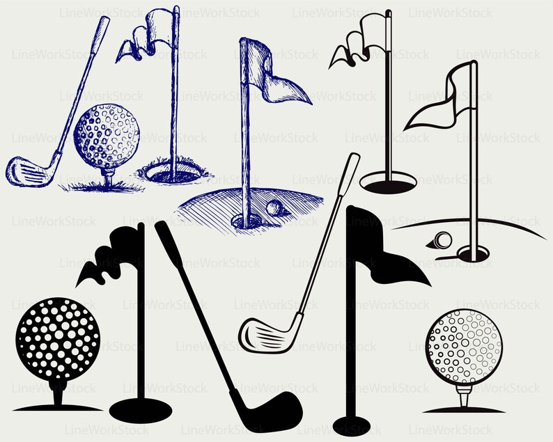Golf Svg/golf Putter Clipart/golf Ball Svg/golf Flag - Etsy Canada