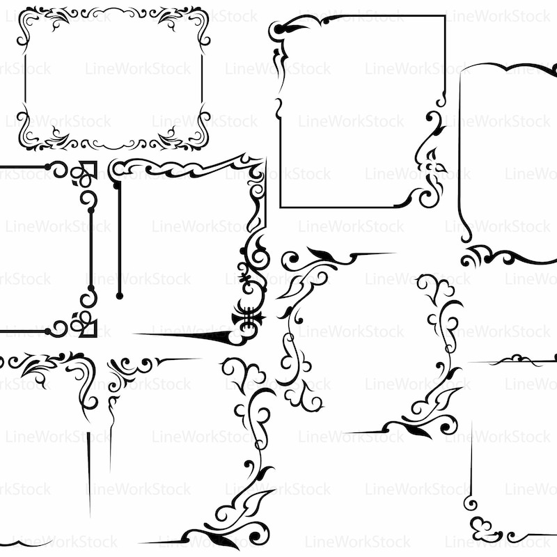 Scroll Work Decals - Etsy
