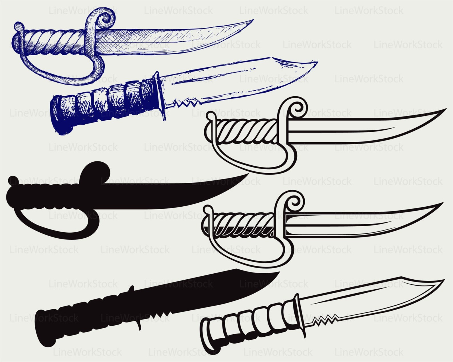 Dagger Svg/dagger Clipart/knife Svg/dagger Silhouette/dagger - Etsy