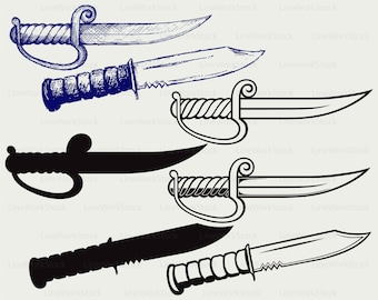 Dagger Clipart - Etsy