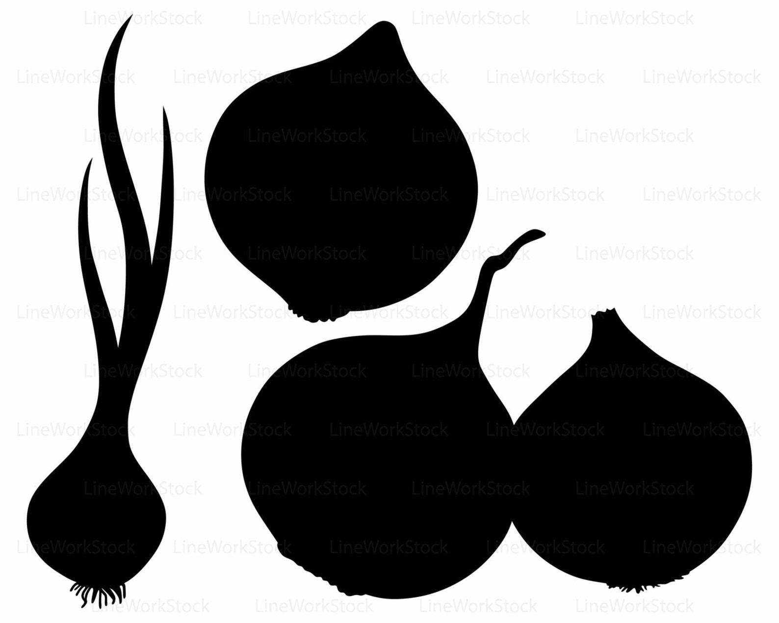 Cebolla svg/clipart/vegetales svg/onion silhouette/green - Etsy México