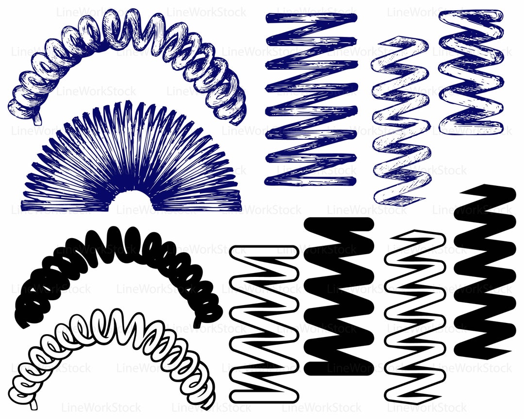 Metal Spring Svg/metal Spring Clipart/spring Svg/spring Silhouette ...